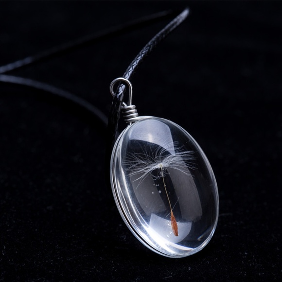 Jewelry | Crystal Glass Ball Dandelion Necklace | Poshmark